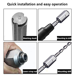SDS Max to SDS Plus Adapter, 40 Chrome Steel Hammer Drill Adaptor for Rotary Hammers Connection SDS-Max to SDS-Plus Impact Drill Converter Shank Quick Tool