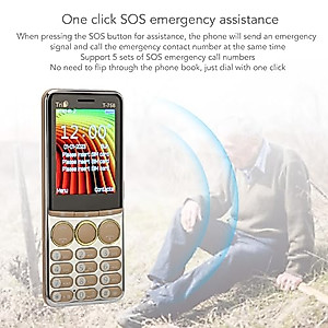 2G GSM Unlocked Cell Phone, 2.8 Inch Screen, 3200mAh Battery, Big Button, High Volume, 16GB, SOS, Flashlight, Suitable for Seniors (US Plug)