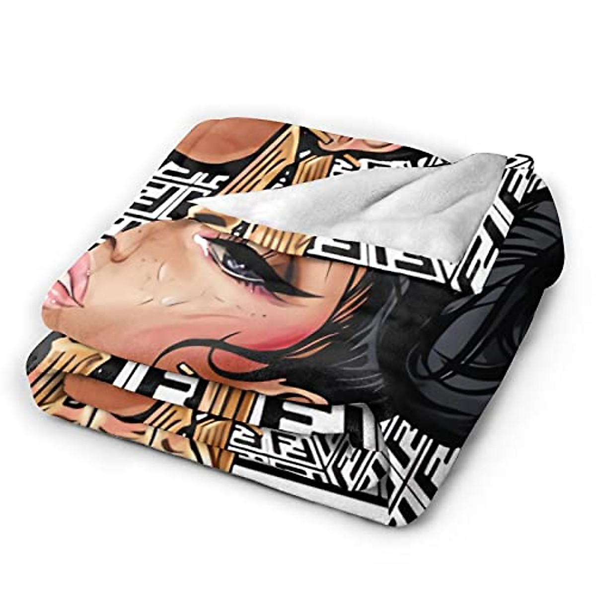 Nicki Rapper Singer Minaj Band Throw Blanket Soft Cozy Flannel Blankets Decor for Bed Couch Living Room Travel Outdoor 80"X60"