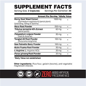 Osyris Nutrition Lab Bull Blood Testosterone Booster for Men - Men’s Best High Potency Endurance - Strength & Test Booster - 60 Ct