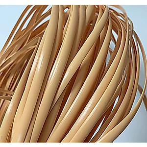 Black Flat Synthetic Rattan Repair Material, Suitable for Wicker Tables and Chairs, Patio Furniture, All-Weather Wicker for Weaving and Repairing Dialogue Suits-(Approximately 300 Feet) (Apricot)