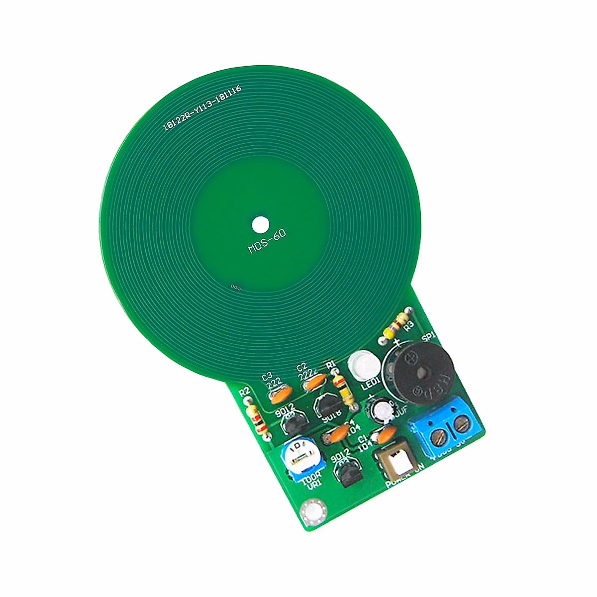 Dorhea 2Pcs Metal Detector Kit Electronic Practice Kit DC 3V-5V 60mm Non-Contact Sensor Board Module + 2Pcs 1.5V AA Battery Holder Case with Wire and ON/Off Switch