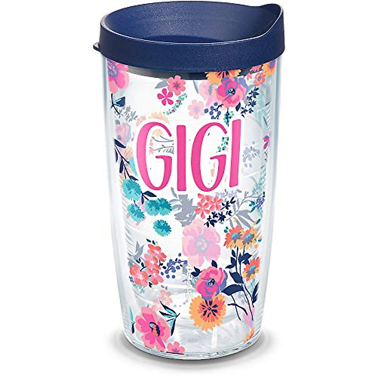 Tervis Made in USA Double Walled Dainty Floral Mother's Day Insulated Tumbler Cup Keeps Drinks Cold & Hot, 16oz, Gigi