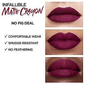 L’Oréal Paris Infallible Matte Lip Crayon, No Blossom Fig Deal (Packaging May Vary)