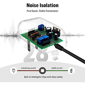Donner DPA-1 Guitar Pedal Power Supply Adapter 9V DC 1A Tip Negative 5 Way Daisy Chain Cables for Guitar Effect Pedal