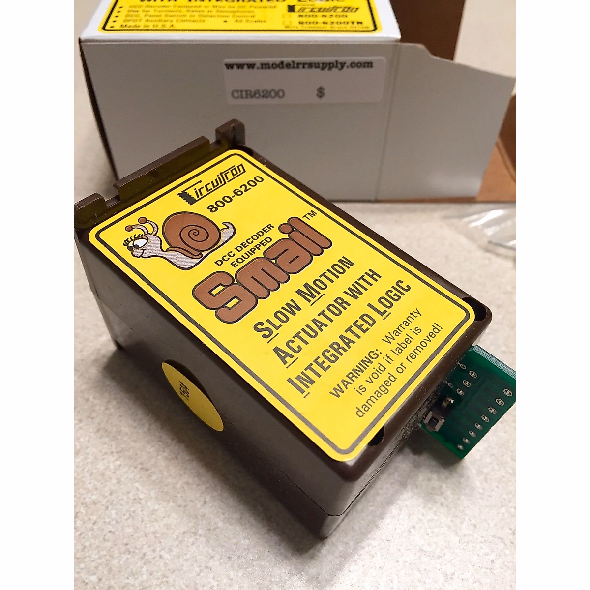 Circuitron 6200 SMAIL Tortoise Switch Machine with NCE DCC decoder MODELRRSUPPLY ,#G14E6GE4R-GE 4-TEW6W211087