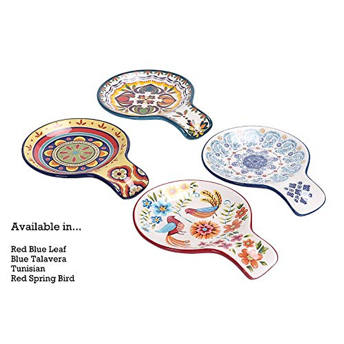 Bico Red Spring Bird Ceramic Spoon Rest, House Warming Gift, Dishwasher Safe