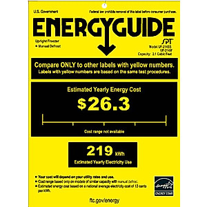 SPT UF-214W: 2.1 cu.ft. Upright Freezer in White - ENERGY STAR
