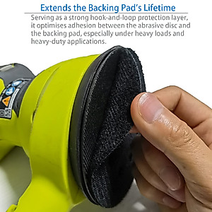 5 inch 8 Hole Premium Hook and Loop Pad Saver for Random Orbital Sanders Pads notably extends The Backing pad´s Lifetime,Multi Hole Pad Protector (1 Pack)
