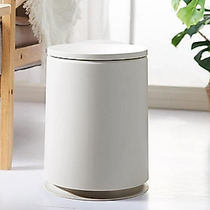 n/a 10L Pressing Type Round Plastic Trash Can Double-Layer Multi-Purpose Trash Can Nordic Household