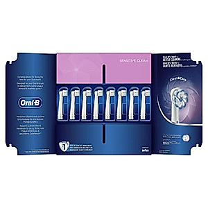 Braun Oral-B 4210201320180 Sensitive Clean Toothbrush Heads for Our Gentle Cleaning, in Letterbox Packaging Pack of 8