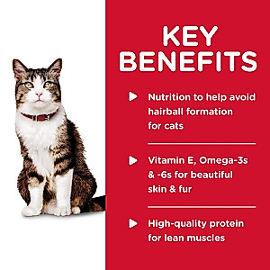 Hill's Science Diet Hairball Control, Adult 1-6, Hairball Control Support, Wet Cat Food, Chicken Minced, 5.5 oz Can, Case of 24