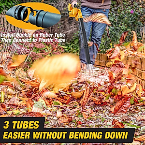 Cordless Leaf Blower for Dewalt 20V Max Battery,Electric Jobsite Air Blower with Brushless Motor,6 Variable Speed Up to 180MPH,2-in-1 Handle Electric Blower and Vacuum Cleaner(Battery Not Included)