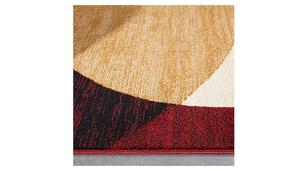 Well Woven Dulcet Bingo Rug - Modern Red Geometric Area Rug