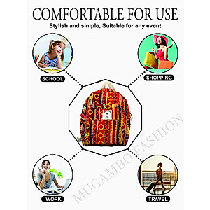 Generic Set Of Mini Backpack + Pen case + Coin Purse Hemp University Light Weight Backpack For Girl (Red),Small Backpack