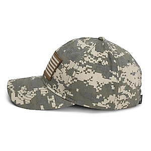 Patriot Series Digital Camo American Flag Hat 6-Panel Unstrutcuted American Flag Dad Cap (Digital Camo)