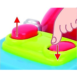 Think Gizmos Friction Toy 3 Vehicle Set for Toddlers - Push and Go Toys for Boys & Girls - Cement Mixer Truck/Street Sweeper/Harvester Truck