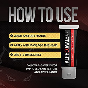 AlphaMale Penile Health Cream - Premium Penile Moisturizing Cream - Advanced Penile Moisturizer Lotion for Overall Penile Care for Men (4oz)