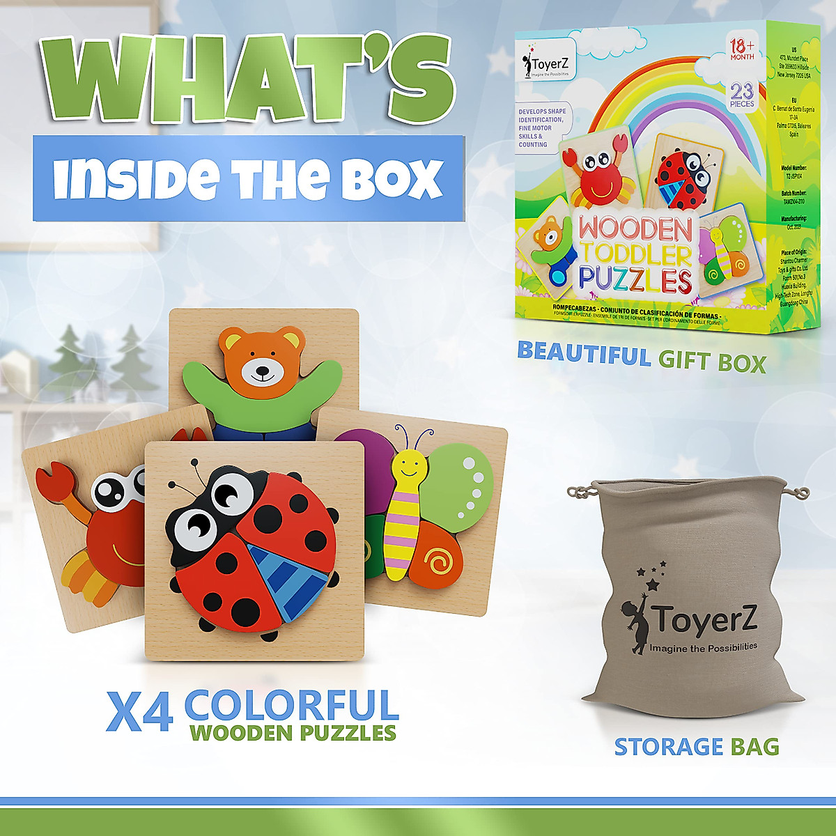 Magnetic Color and Number Maze - Wooden Puzzle Baby Toys