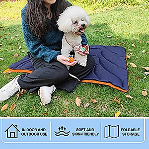 GeerDuo Outdoor Dog Mat, Portable, Waterproof, Washable, Large Size Roll Up Travel Camping Pet Bed (Large)