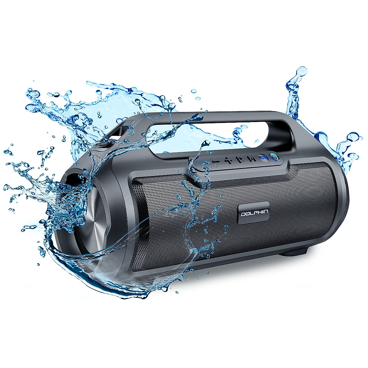 Dolphin LX-20 Dual Portable Bluetooth Waterproof Tube Speaker with HD Sound and Bass, High Power 30W, includes FM Radio, USB/SD MP3, AUX Input