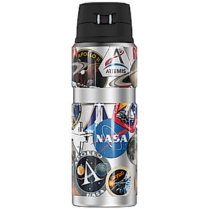 Nasa Nasa Misc Stickers THERMOS STAINLESS KING Stainless Steel Drink Bottle, Vacuum insulated & Double Wall, 24oz