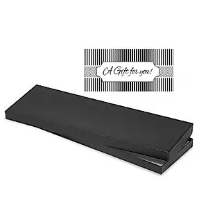 4pack Mens Tie Black Gift Wrap Packaging Box with Gift Seals