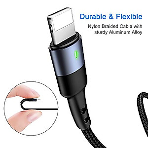 2Pack Multi Charging Cable Multiple Charger Cord Nylon Braided Short 1FT 4 in 1 USB Charge Cord with Phone/Type C/Micro USB Connector for Phone/Galaxy S20/S10S9/S8/S7 and More