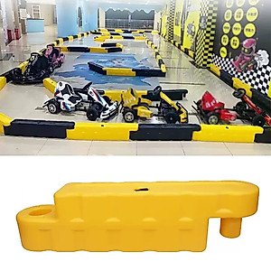 ZAQYCM Car Race Track for Go Kart/ Bumper Car, Kids Pedal Vehicles Barrier Cones for Public Area/ Commercial Event/ Outdoor Activity Playground Backyard ( Color : Yellow , Size : 100x30x35cm )