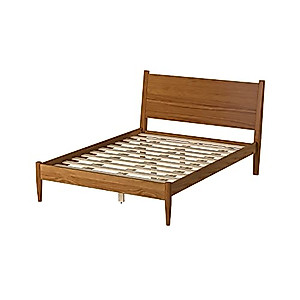 Mid-Century Panel Bed - King Size - Castanho Finish