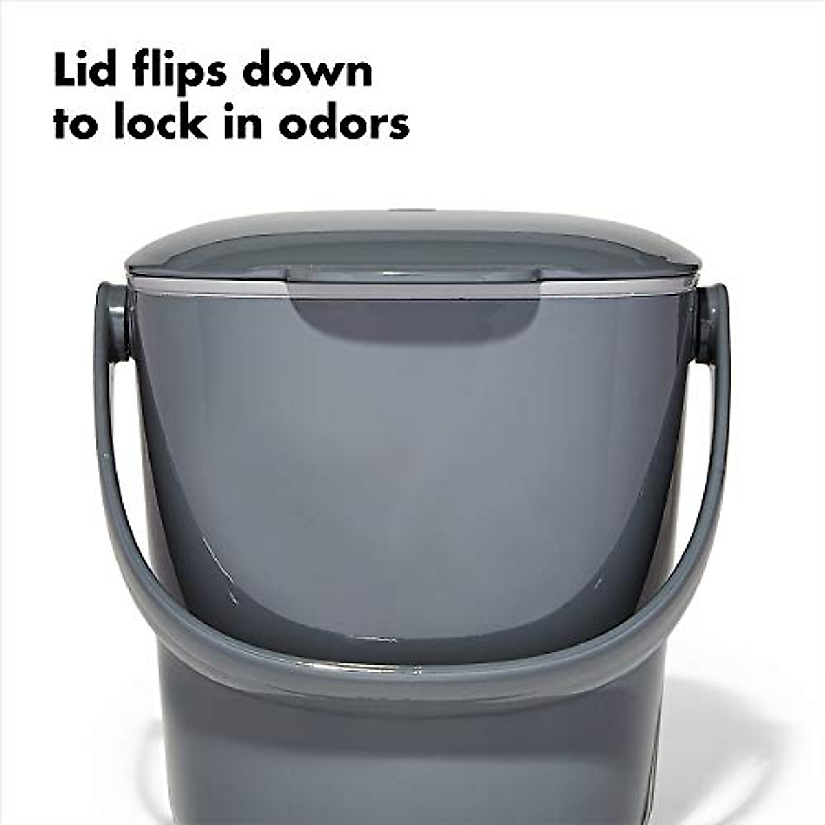 OXO Good Grips Easy-Clean Compost Bin, Charcoal - 0.75 GAL