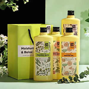 Bubble Bath for Women Adults, Scented Bubble Bath Gift Set for Women, 51.2 fl oz (Pack of 4), Bubble Bath with Shower Gel, Ladies Foaming Bath Variety, Mother's Day Gift for Mom