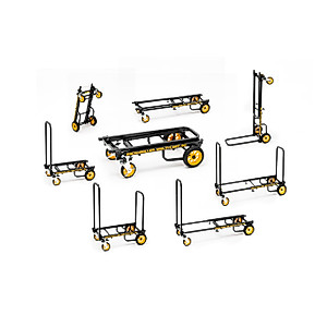 Rock-N-Roller R2RT (Micro) 8-in-1 Folding Multi-Cart/Hand Truck/Dolly/Platform Cart/26" to 39" Telescoping Frame/350 lbs. Load Capacity, Black