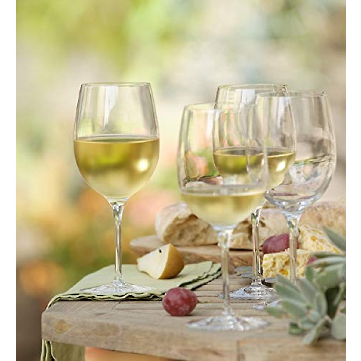 Luigi Bormioli Palace 11 oz White Wine Glasses (Set Of 6), Clear