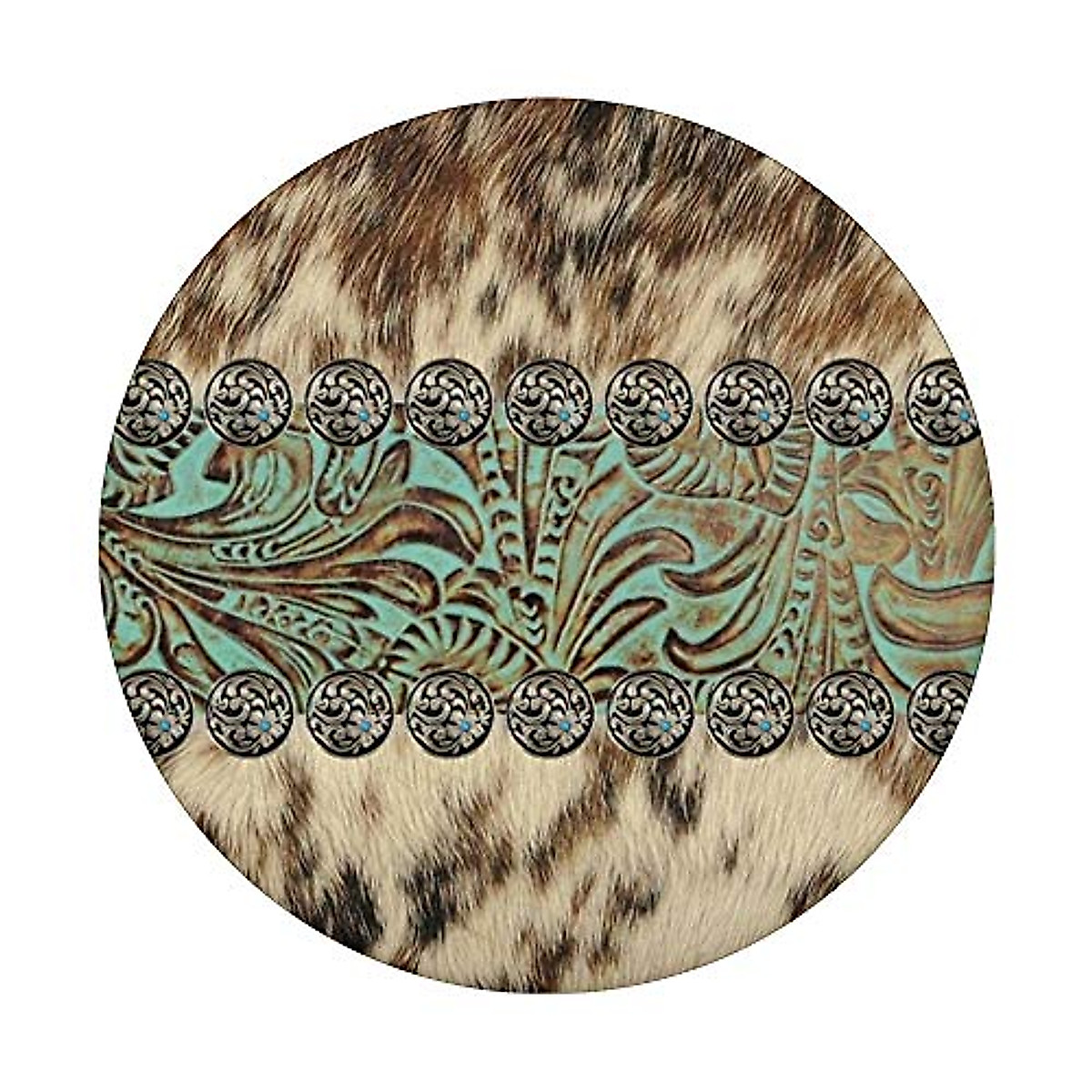 boho cowgirl fashion cowboy print western country teal green PopSockets PopGrip: Swappable Grip for Phones & Tablets