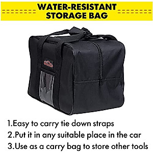Autofonder Car Tie Down Kit Heavy Duty with Snap Hooks -Break Strength 10,000 lbs-Working Load 3333 lbs-Lasso Trailers Ratchet Straps with D-Ring 4 Axle Straps for Auto Hauling