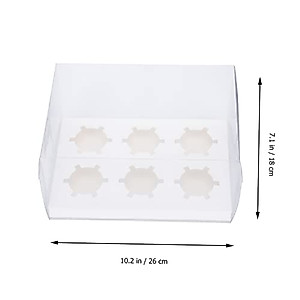 SOLUSTRE Cup Cake Paper Cup 2pcs Packaging Boxes Cupcake Box Mini Muffins Clear Container Mini Paper Cups Cheesecake Holder Containers Clear Cupcake Holder Tart Boxes Cupcake Boxes Fine