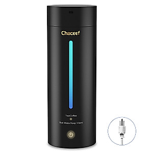 CHACEEF Mini Rice Cooker 2-Cups Uncooked, 1.2L Portable Non-Stick Small Travel Rice Cooker, Green & CHACEEF Travel Electric Kettle, 350ml Small Portable Kettle with 304 Stainless Steel