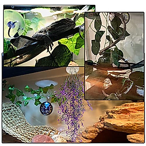 MUYG Bearded Dragon Leash Harness,Lizard Adjustable Soft Leather Leash with Bat Wings Lizards Tank Accessories Reptile Hammock Flexible Jungle Climbing Vines Decorations for Chameleon Gecko (3 Pcs)