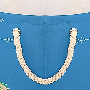 Happy Easter Day Large Round Baskets for Storage Laundry Baskets with Handles Blanket Storage Basket for Bathroom Shelves Bins for Organizing Nursery Hamper Girl Boy