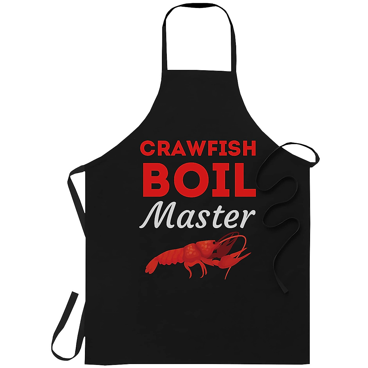 chef Cook Black Cooking Aprons- Crawfish Boil Master Cajun Seafood Festival Cooking T-Shirt Black Apron, One Size Fits All