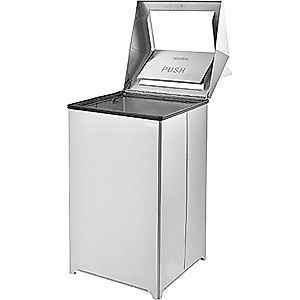 Global Industrial 40 Gallon Stainless Steel Swing Top Receptacle