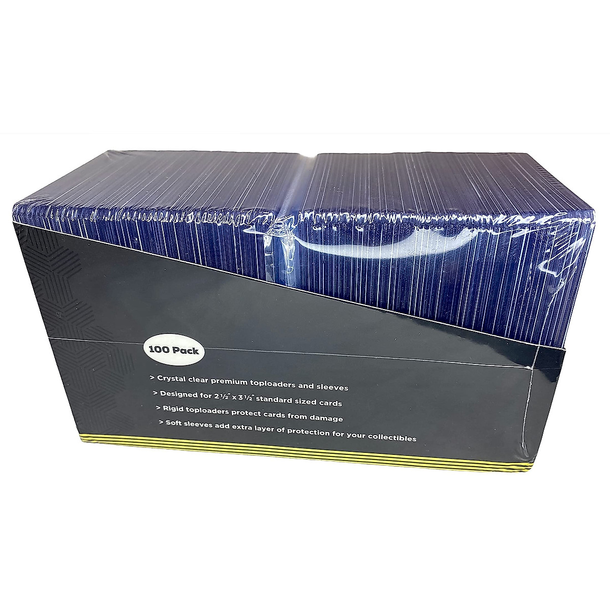 Premium Ultra Clear 3x4 Top Loaders for Cards and Soft Sleeves, Made for Standard Sized 35pt Collectible Cards, Set Includes 100 Toploaders and 100 Penny Sleeves | Premium Guardz