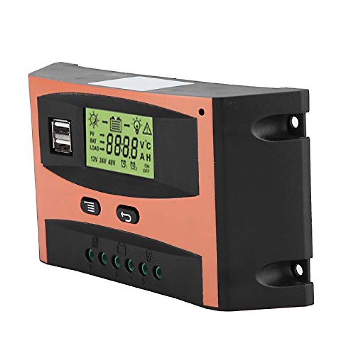 MPPT Controller, Fydun Simplified Version MPPT Charge Controller PCB Circuit Board Solar Panel Regulator 12V / 24V LCD Display Automatic Battery Controller Orange + Black(30A)