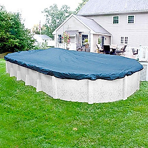 Robelle 541221-ROB Mesh Winter Oval Above-Ground Pool Cover, 12 x 21-ft, 01 - Blue