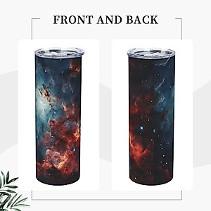 Tangopi Space Cloud 20 oz Tumbler with Lid and Straw Insulated Travel Coffee Mug Reusable Spill Proof Coffee Cups Stainless Steel Water Bottle for Hot and Cold Drinks