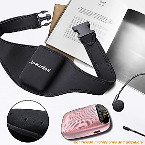 Mic Belt for Fitness Instructors,Vertical Microphone Transmitter Carrier Belt for Fitness Class,Public Speaking,Theatre,Pilates Teachers,Spin Yoga(1 Pack)