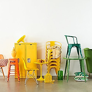 Modway Haste Contemporary Modern Hourglass Accent Stool in Orange