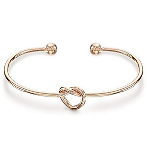 PAVOI 14K Gold Plated Forever Love Knot Infinity Bracelets for Women | Rose Gold Bracelet
