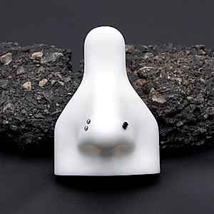 DC Comics Officially Licensed Unisex Batman Logo and Cleaz CZ Nose Bone Body Piercing Jewelry-20 gauge (3 piece set), Silver/Black, One Size